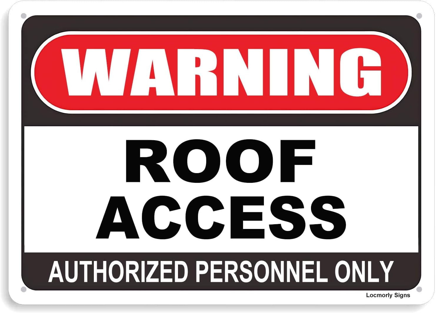 Warning Roof Access Sign, Personnel Only Sign Metal Tin Sign 8x12inch ...