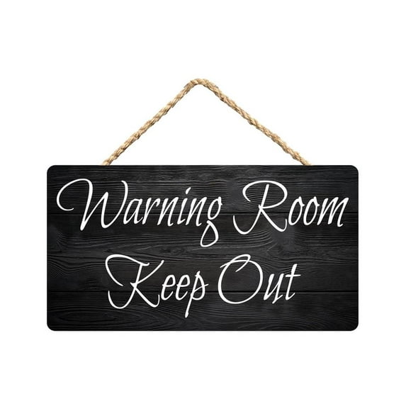 Warning Room Keep Out Wooden Hanging Sign For Home Door Bedroom 6X12 ...