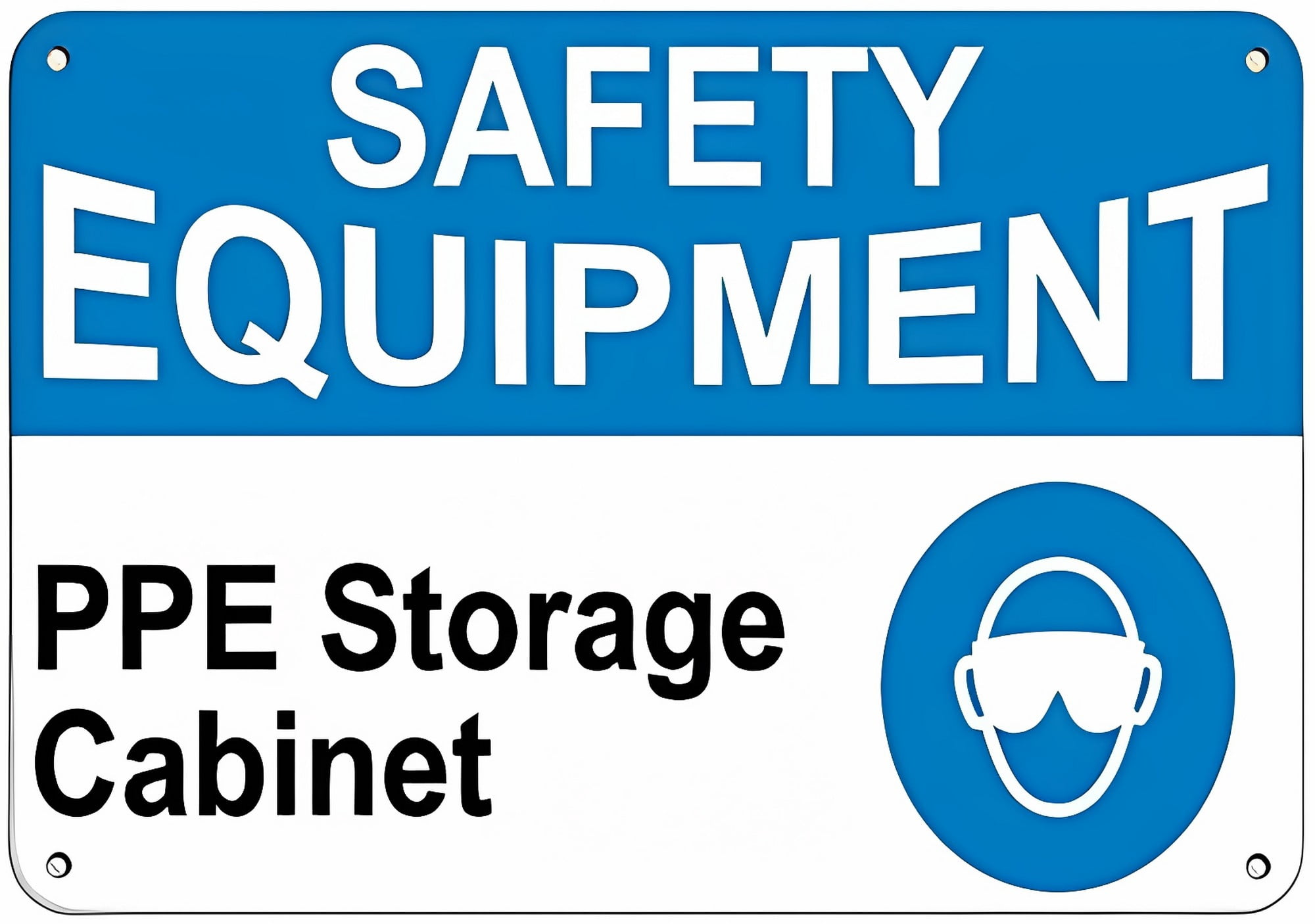 Warning Safety Equipment PPE Storage Cabinet Warehouse Sign - 8"x12 ...