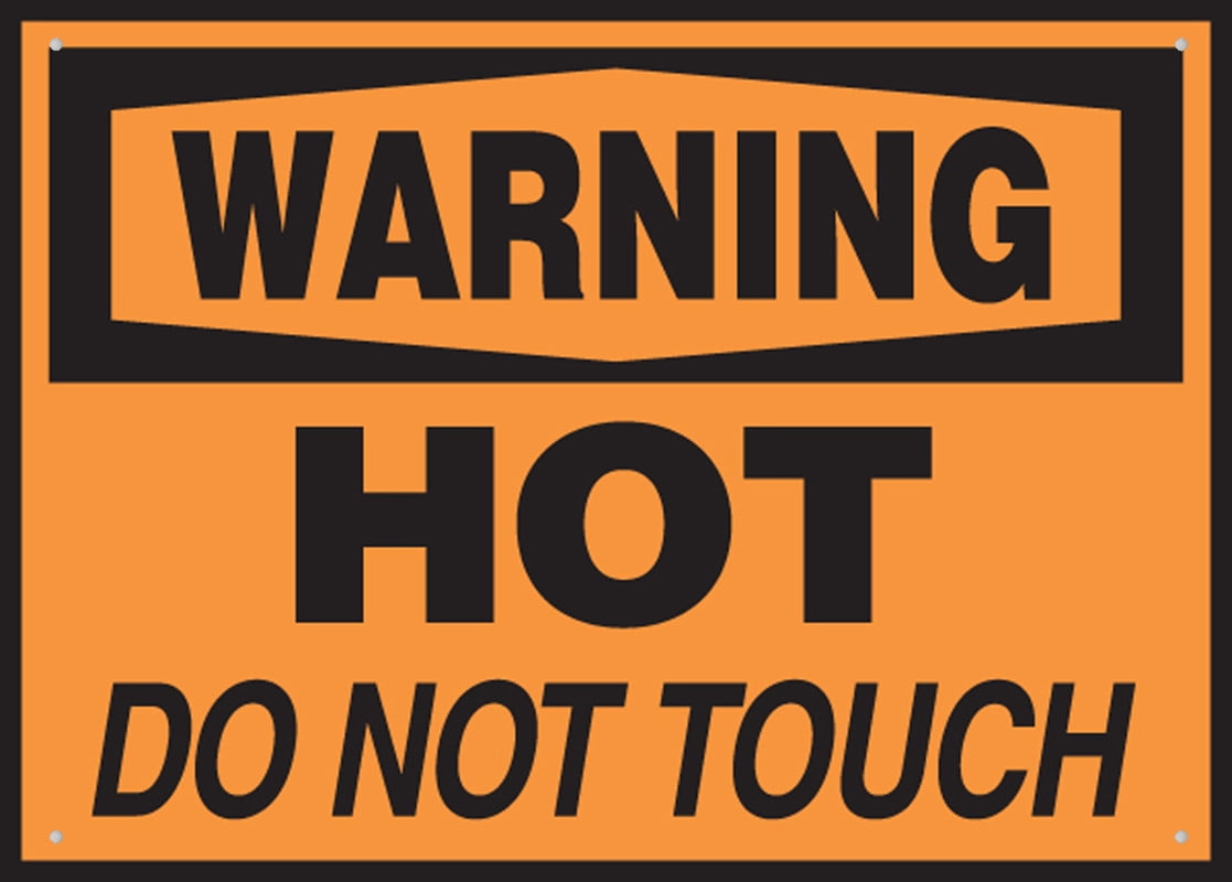 Warning Safety Label Hot Do Not Touch Signs Outdoor, Uv Printed ...