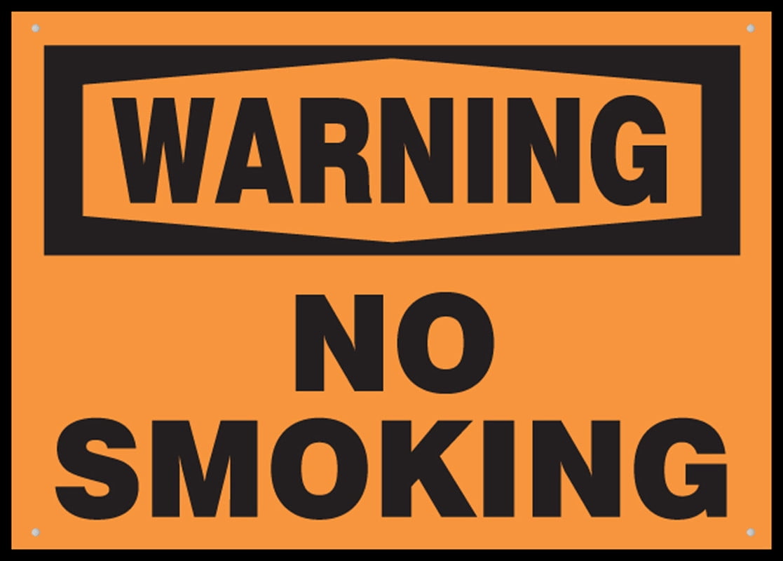 Warning Safety Label No Smoking 8X12 Inch Rust Free Aluminum Easy To ...