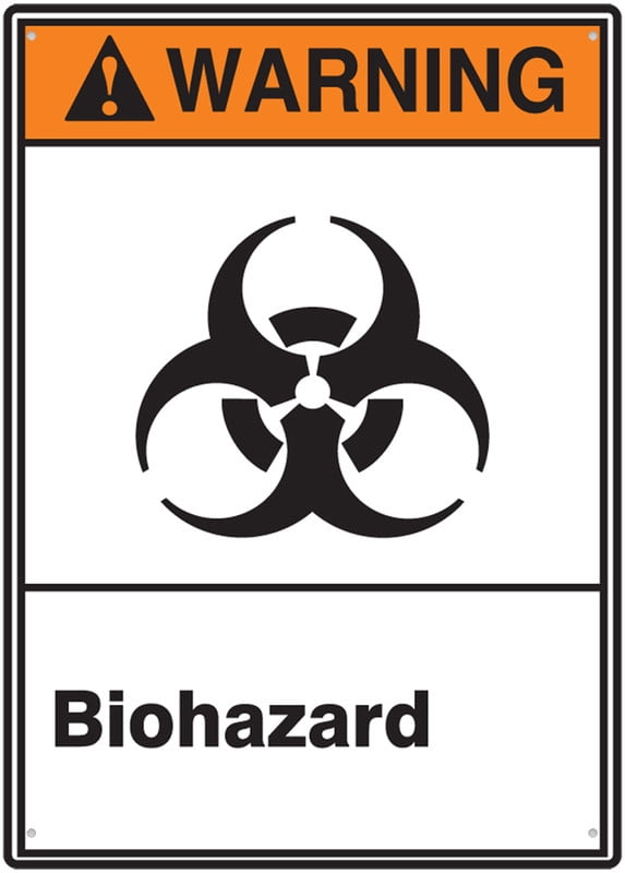 Warning Safety Sign Biohazard 8"X12" Rust Free Aluminum Signs Outdoor ...