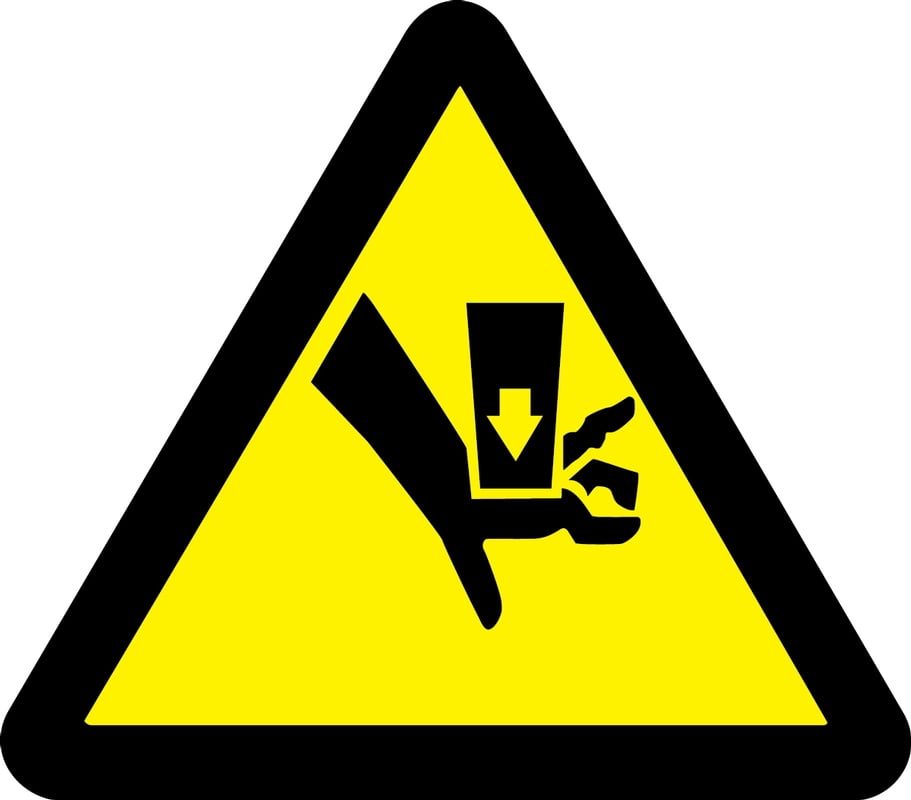 Warning Safety Sign Crush Hazard Aluminum 12 Inch Uv Ink Printed For ...