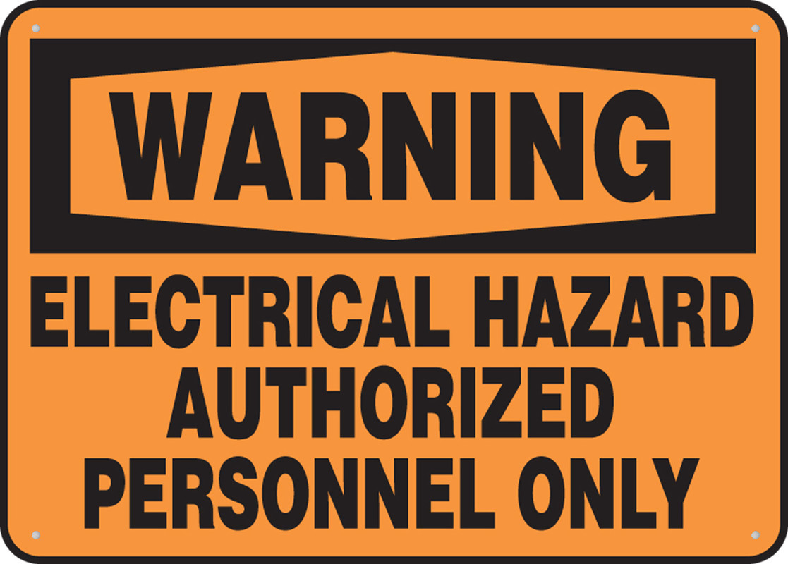 Warning Safety Sign Electrical Hazard Authorized Personnel Only For ...