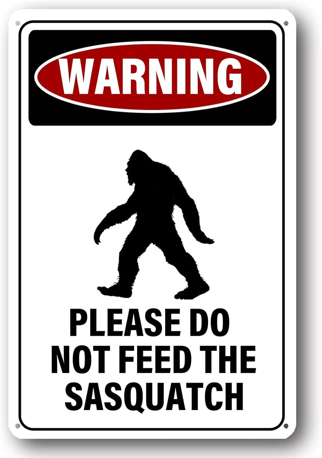 Warning Sasquatch Sighted Enter At Your Own Risk Retro Metal Tin Sign ...
