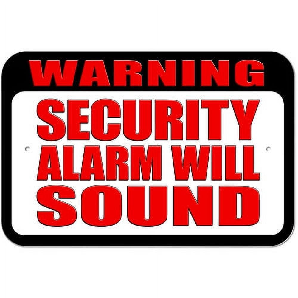 Warning Security Alarm Will Sound Sign - Walmart.com