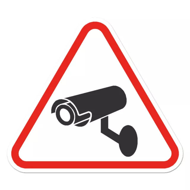 Warning Security Camera Sticker Phone Decal Water Bottle Stickers Car ...