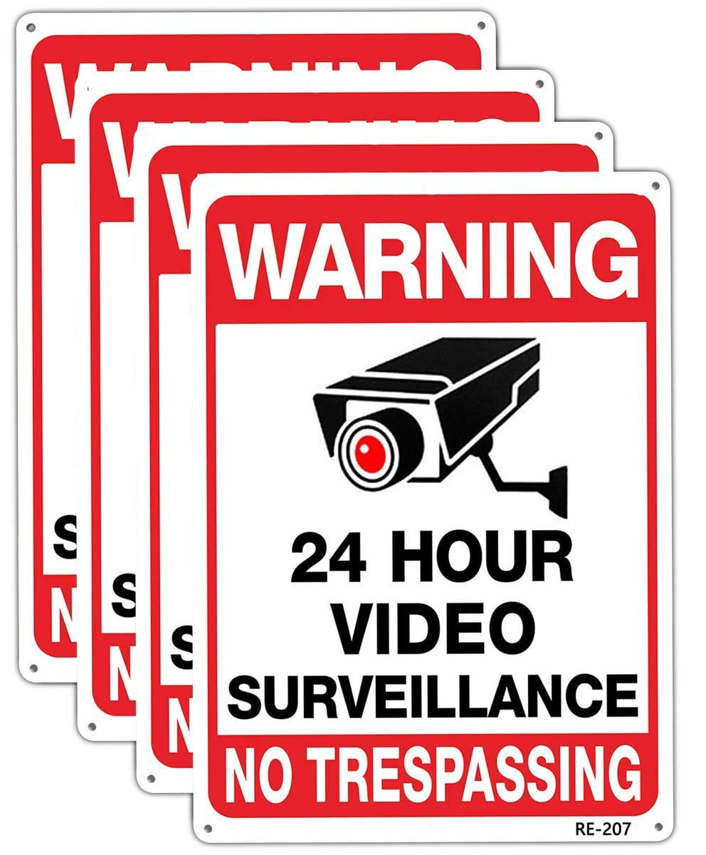 Warning Security Cameras in Use 24 Hour Video Surveillance Sign No ...
