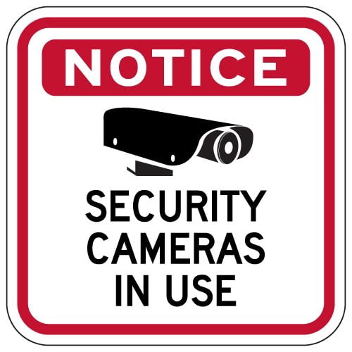 Warning Security Cameras in Use Sign - 12x12 - Reflective | Rust Free ...