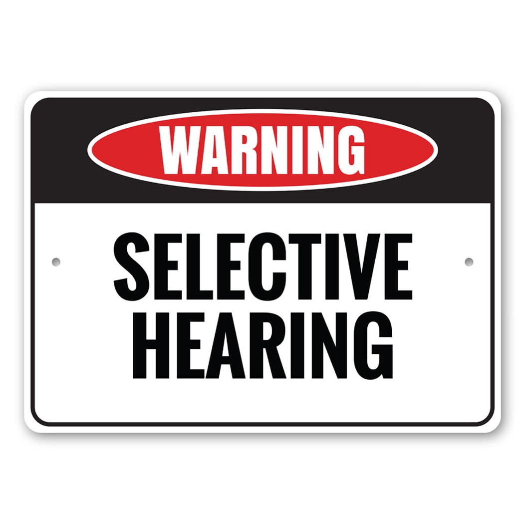 Warning: Selective Hearing, Funny Gameroom Sign, Teen Room Fun Sign ...