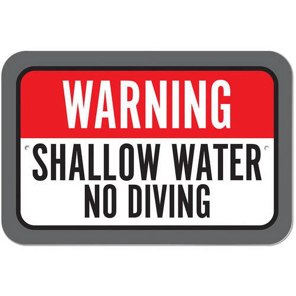 Warning Shallow Water No Diving Sign - Walmart.com