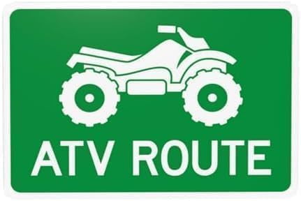 Warning Sign - ATV Route, Rules Security Metal Sign, Applicable for ...