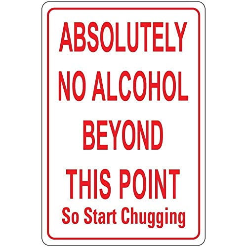 Warning Sign Absolutely No Alcohol Beyond This Point Road Sign Business ...