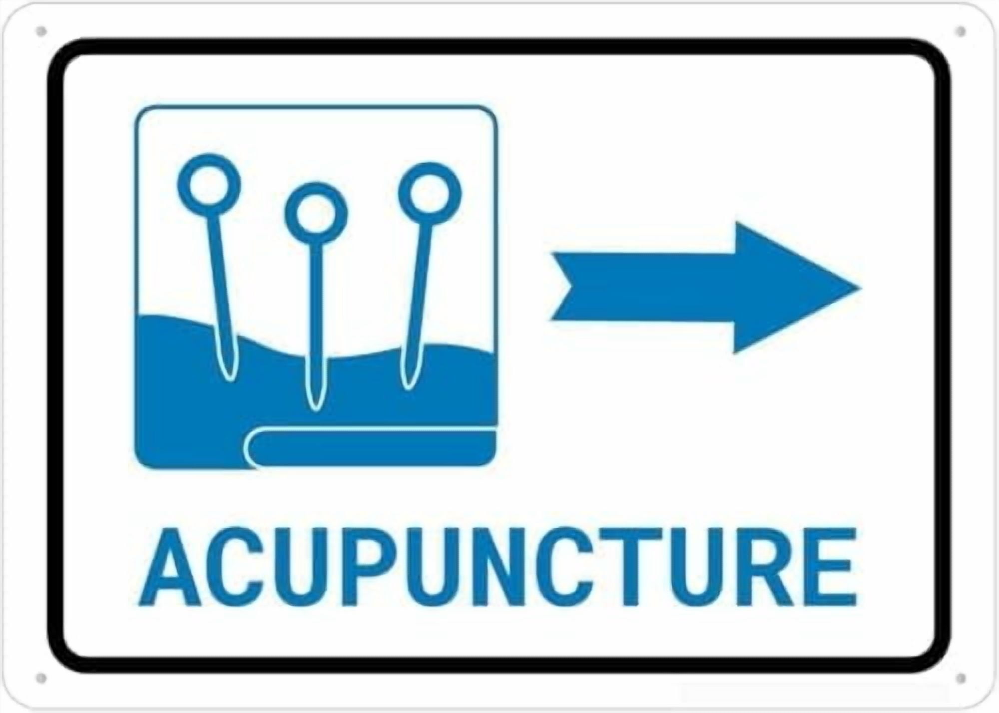 Warning Sign - Acupuncture Right Arrow, Outdoor Rust Free Aluminum Yard ...