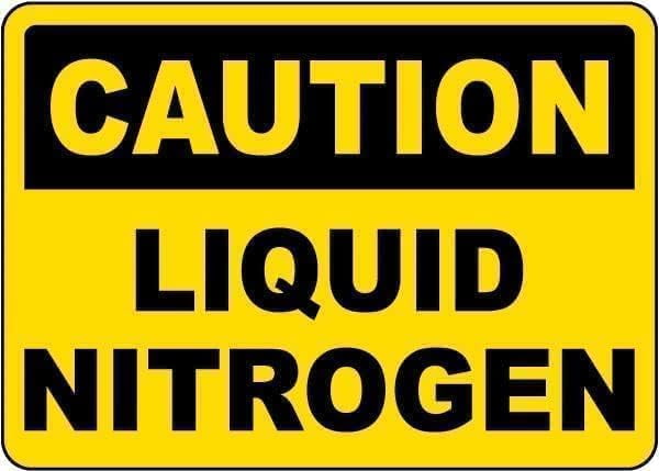 Warning Sign - Aluminum Metal Warning Caution Liquid Nitrogen, Indoor ...