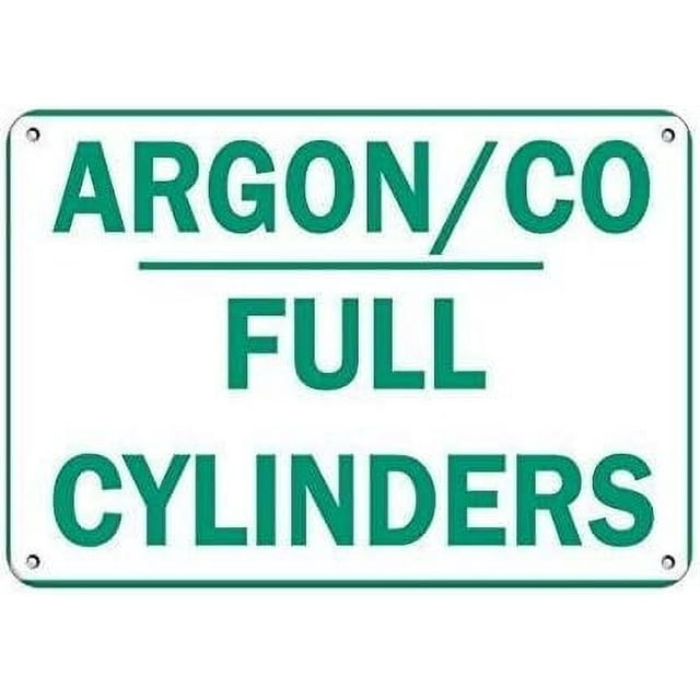 Warning Sign Argon/Co Full Cylinders Hazard Sign Flammable Sign ...
