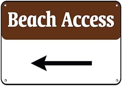Warning Sign Beach Access Left Arrow Activity Sign Campground Signs ...