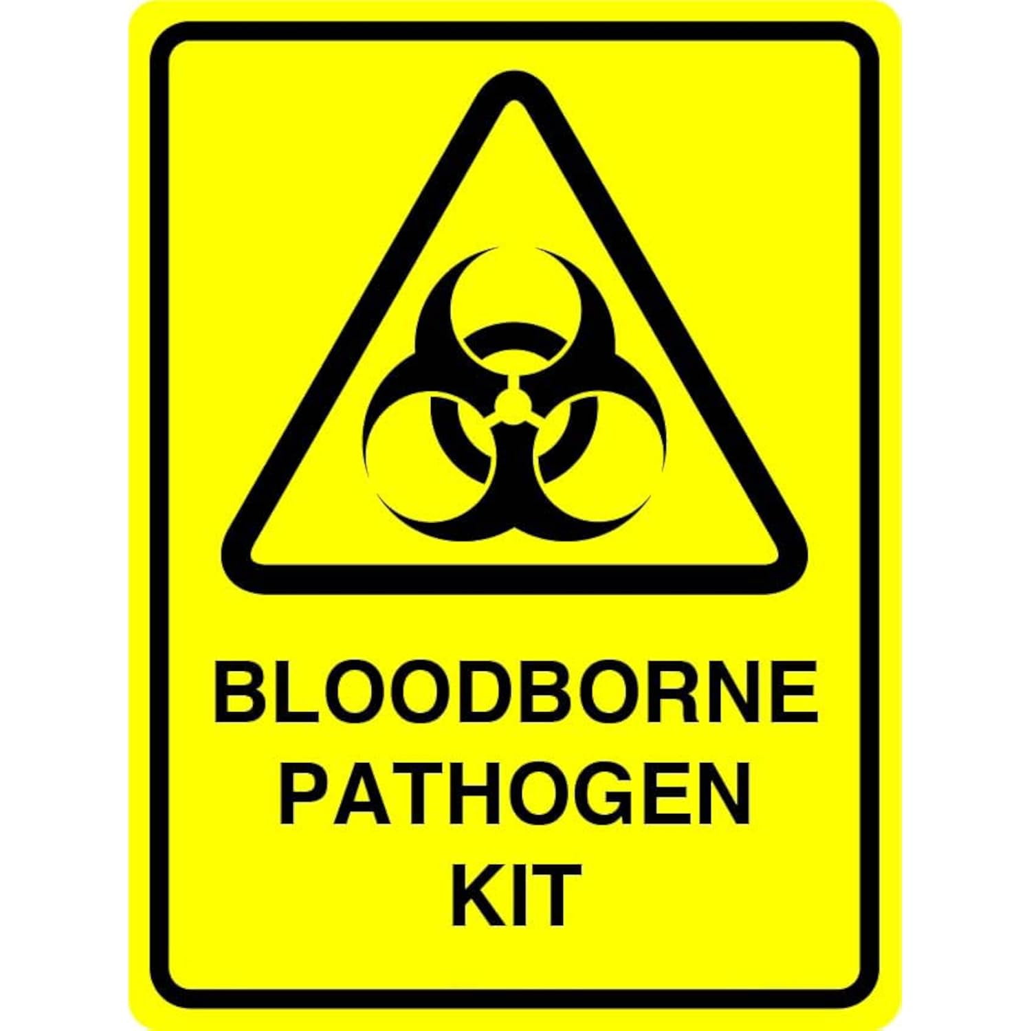Warning Sign - Bloodborne Pathogen Kit, 12 X 16 Inch Metal Tin Sign ...