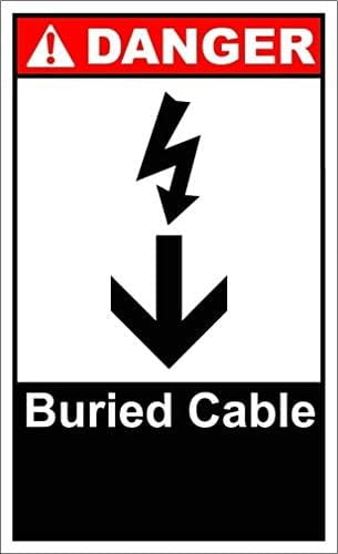 Warning Sign Buried Cable Danger Road Sign Business Sign 12X8 Inches ...