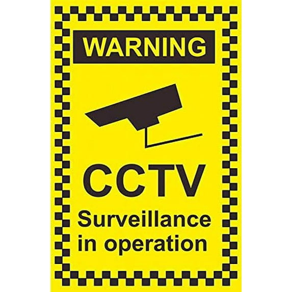 Warning Sign CCTV Surveillance in Operation Sign Business Sign 12X8 ...