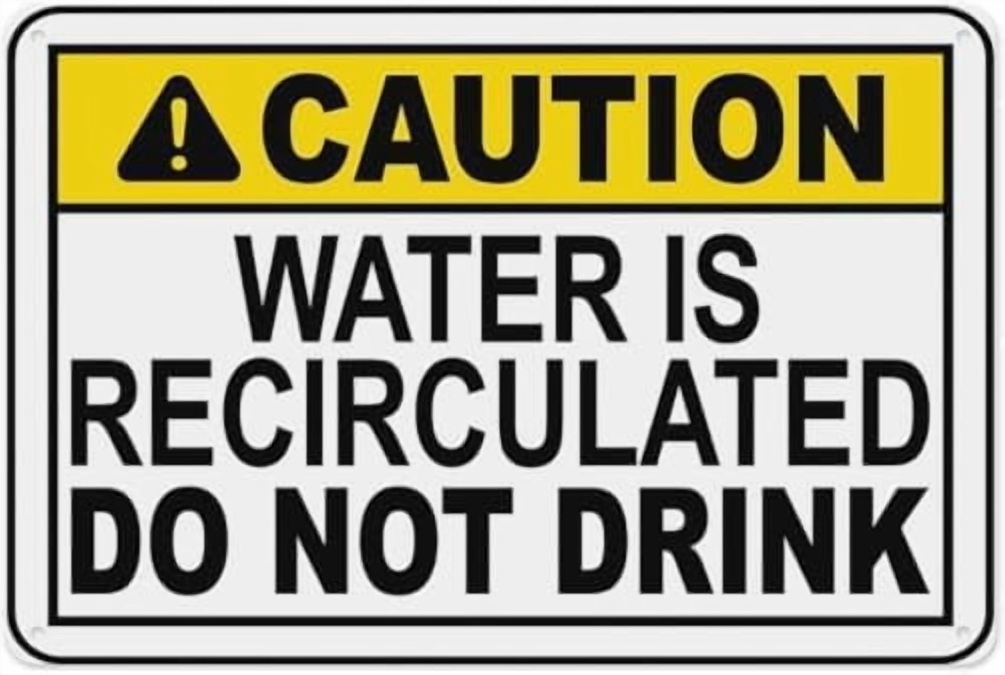 Warning Sign - California Spray Ground Water, Warning Metal Sign ...