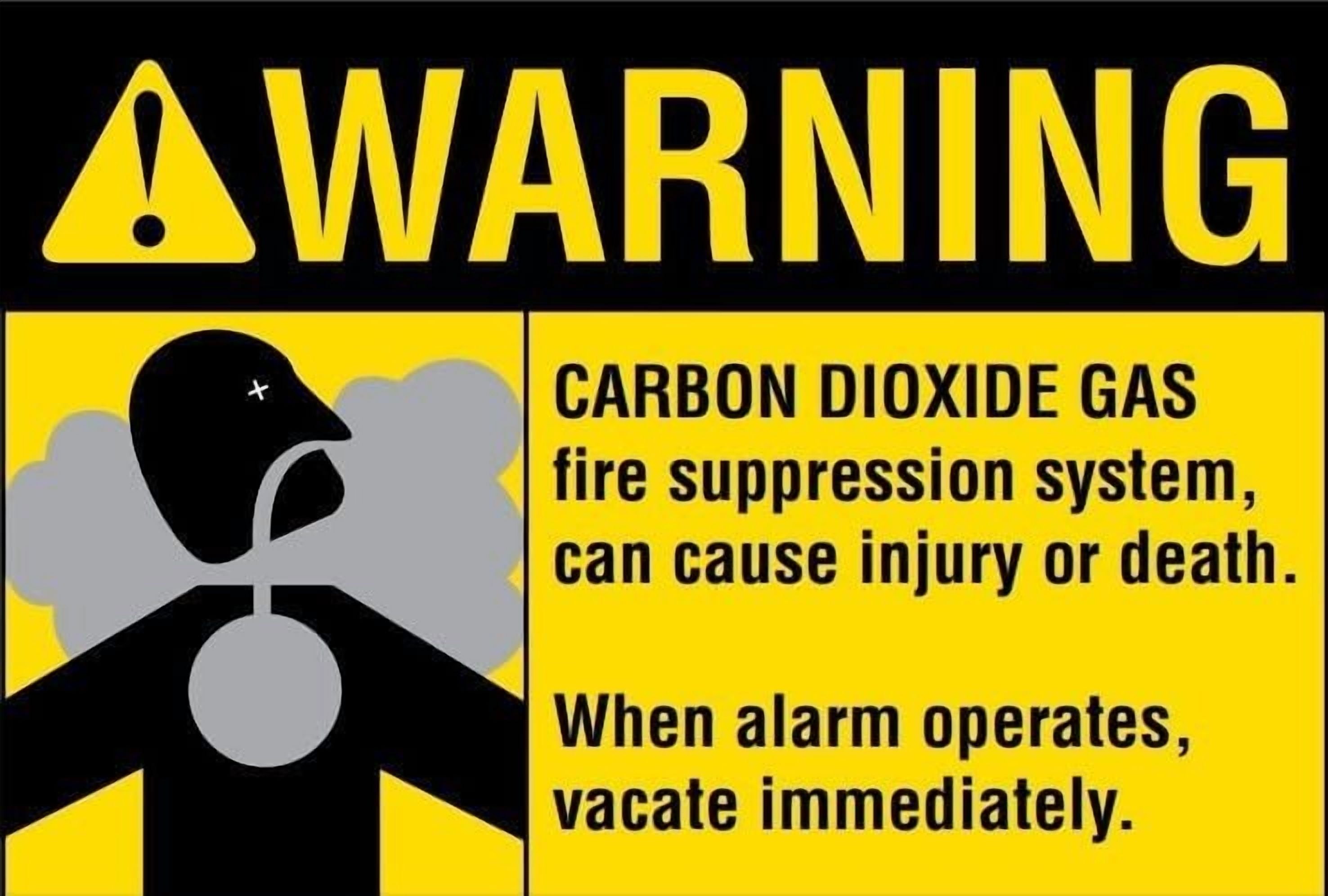 Warning Sign - Carbon Dioxide - 8"x12" Metal Sign - Tin Warning Plaque ...