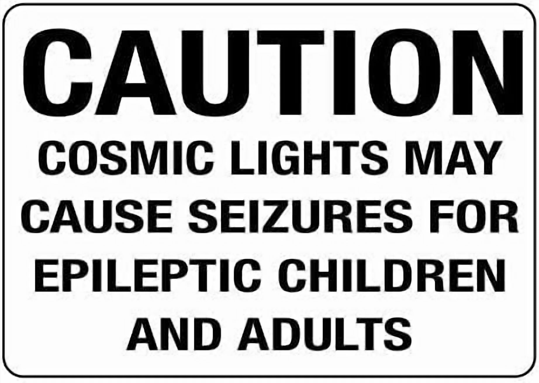 Warning Sign Caution Cosmic Cause Seizures Epileptic Children Adult ...