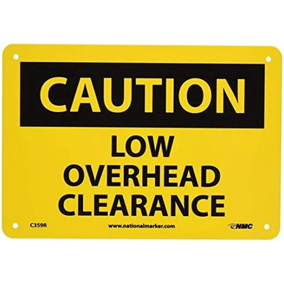 Warning Sign Caution Low Overhead Sign Business Sign 12X8 Inches ...
