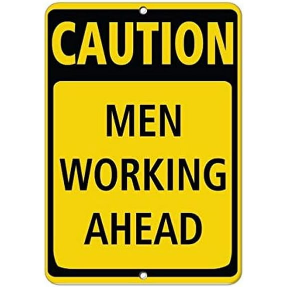 Warning Sign Caution Men Working Ahead Hazard Sign Men at Work Signs ...