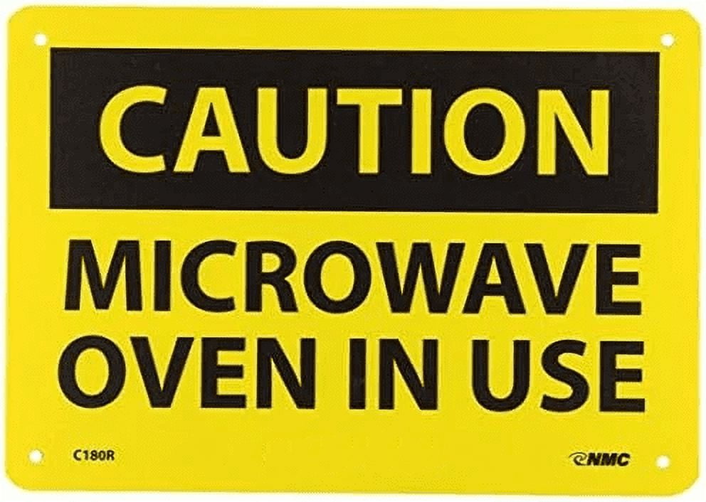 Warning Sign Caution Microwave Oven in USE Sign Business Sign 12X8 ...