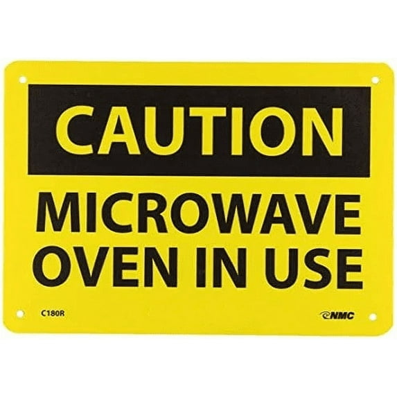 Warning Sign Caution Microwave Oven in USE Sign Business Sign 12X8 ...