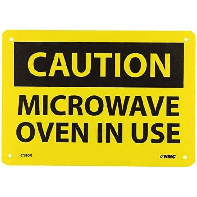 Warning Sign Caution Microwave Oven in USE Sign Business Sign 12X8 ...