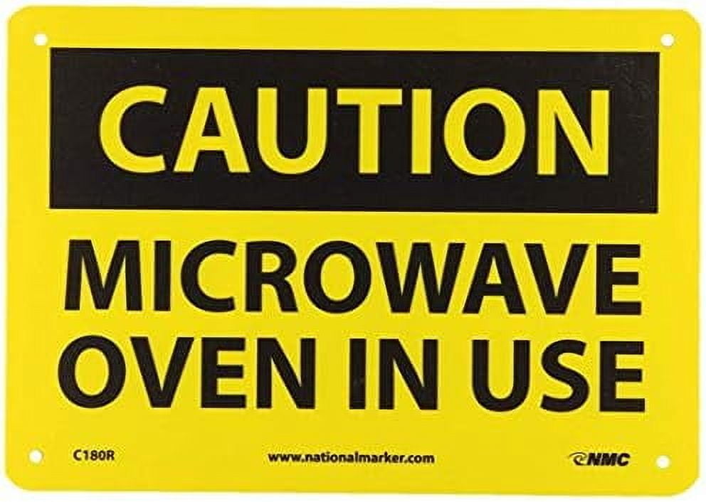 Warning Sign Caution Microwave Oven in USE Sign Business Sign 12X8 ...
