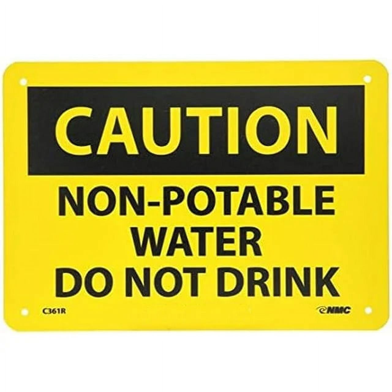 Warning Sign Caution Non Potable Water DO NOT Drink Sign Business Sign ...