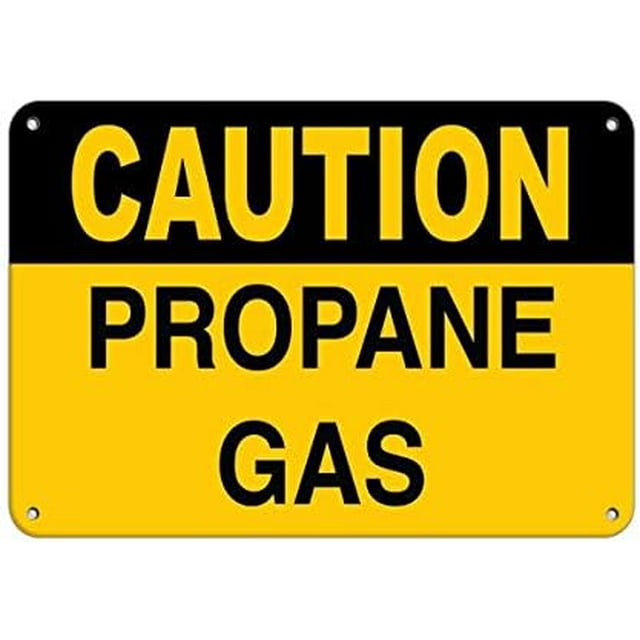 Warning Sign Caution Propane Gas Hazard Sign Flammable Sign Business ...