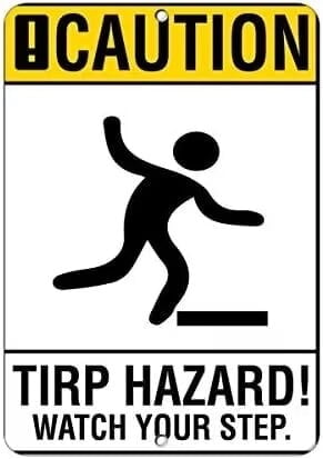 Warning Sign Caution Trip Hazard Watch Your Step Hazard Sign Road Sign ...