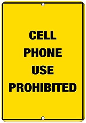 Warning Sign Cell Phone Use Prohibited Business Sign No Cell Phones ...
