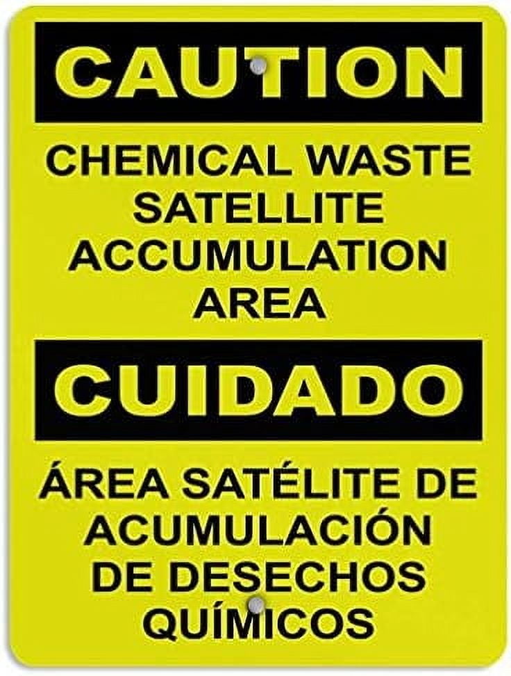Warning Sign Chemical Waste Satellite Accumulation Area Sign Business ...