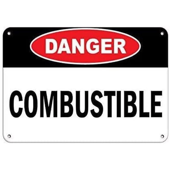 Warning Sign Danger Combustible Hazard Sign Flammable Sign Business ...