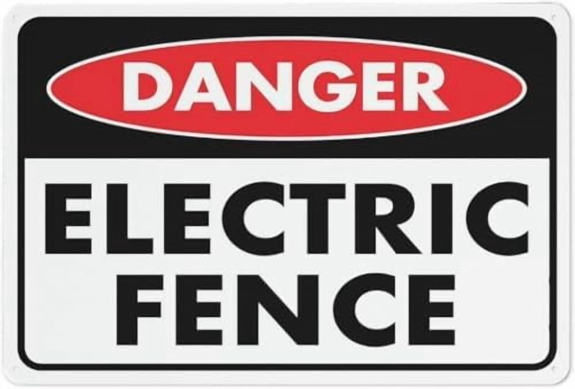 Warning Sign: Danger - Electric Fence, Industrial Areas Warning Sign ...