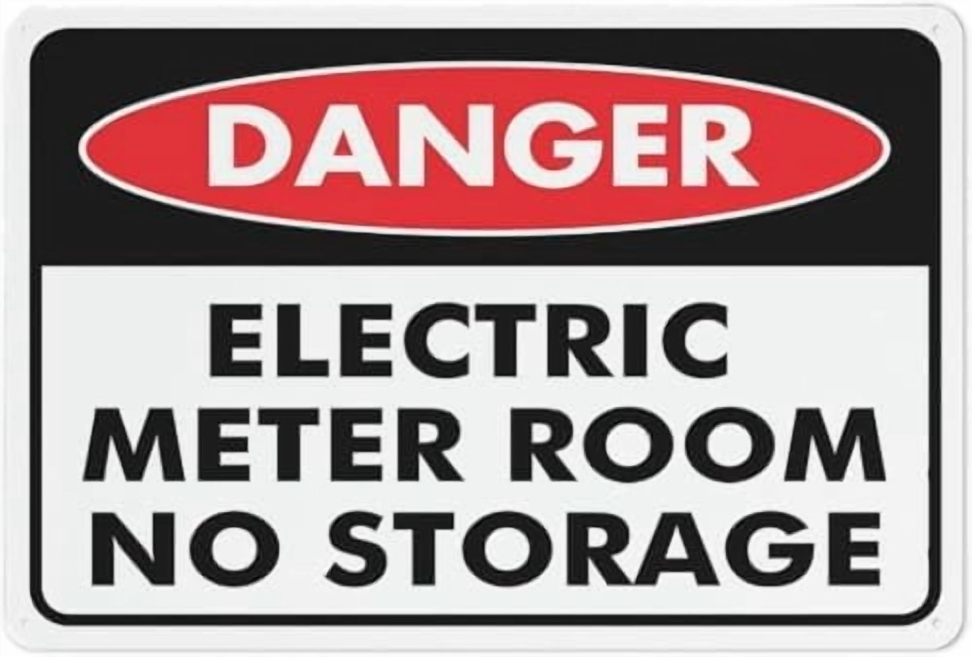 Warning Sign - Danger Electric Meter Room No Storage, Metal Sign ...