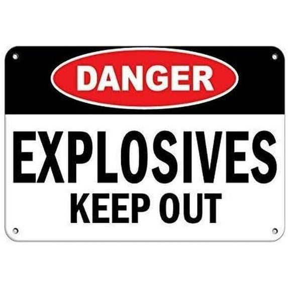 Warning Sign Danger Explosives Keep Out Hazard Sign Flammable Sign ...