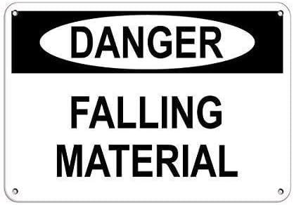 Warning Sign Danger Falling Material Hazard Sign Construction Sign ...