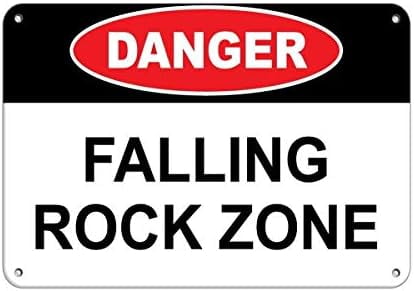 Warning Sign Danger Falling Rock Zone Hazard Sign Construction Sign ...