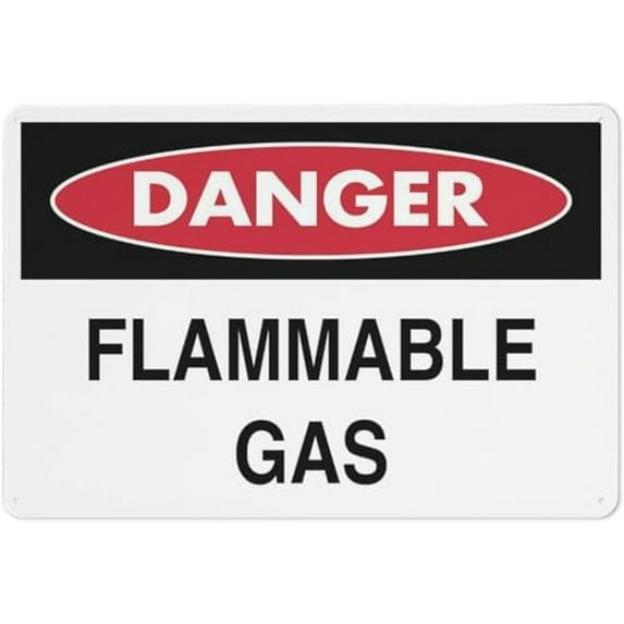 Warning Sign - Danger Flammable Gas, Aluminum Rust-Proof Reflective ...