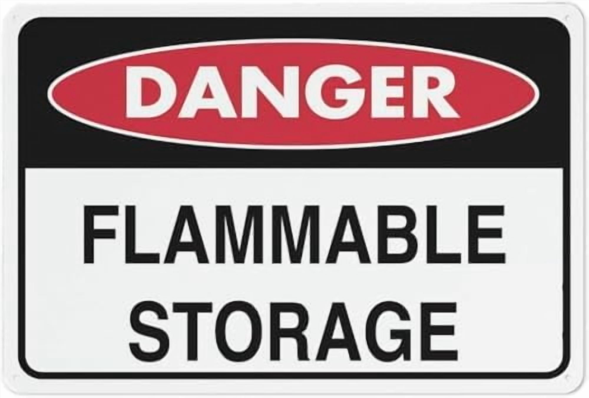 Warning Sign - Danger Flammable Storage, Rust Free Aluminum Sign, Signs ...