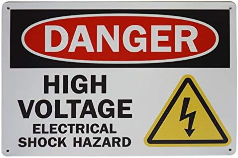 Warning Sign"Danger - High Voltage, Electrical Shock Hazard" in The ...