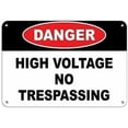 Warning Sign - Danger High Voltage No Trespassing, Caution Sign ...