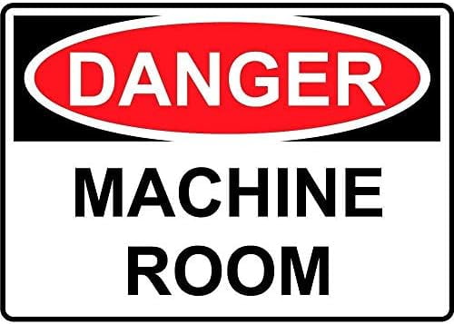 Warning Sign Danger Machine Room Sign Business Sign 12X8 Inches Metal ...