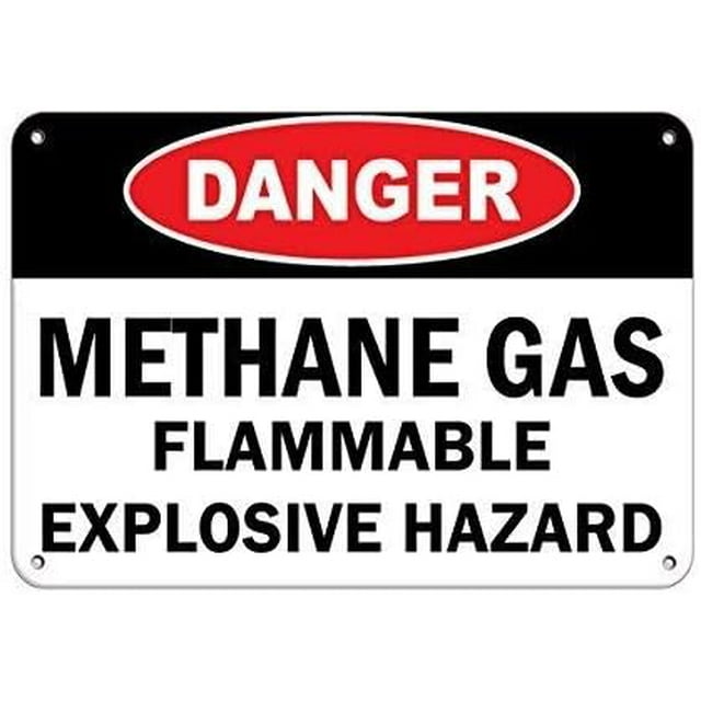 Warning Sign Danger Methane Gas Flammable Hazard Hazard Sign Flammable ...